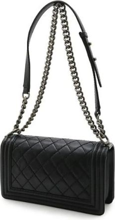 Chanel Sac bandouli&egrave;re vintage en cuir Pre-owned - Femme - Pre-owned - Noir - Taille: ONE Size