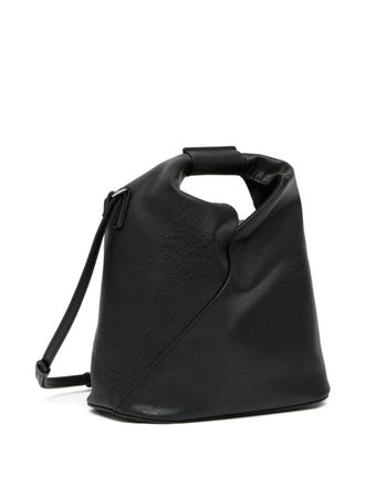 Maison Margiela Origami-Inspired Leather Shoulder Bag - Black