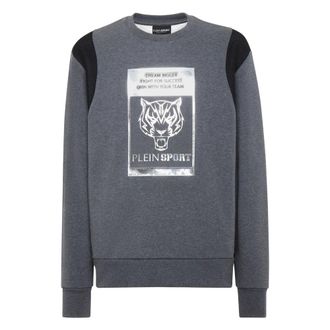 Plein Sport Homme, Sweatshirts et sweats &agrave; capuche, Gris, Taille: L SweaT-shirt Tiger