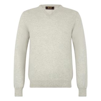 Moorer Virginio V-Ausschnitt Pullover - - Knitwear - Herren - Beige - M