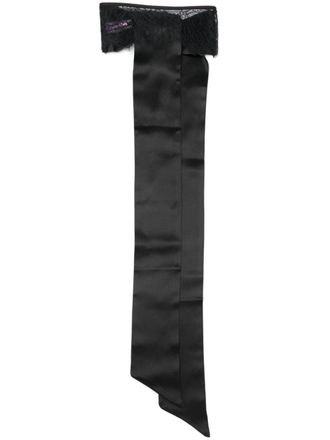 Maison Close ruban bordé de dentelle - Noir