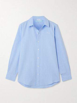 Mother Chemise En Coton &Agrave; Broderie The Bestie - Bleu