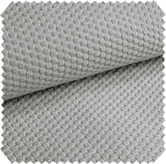 Novely MAKAO Velours Polsterstoff mit Kachel-Optik - Weicher M&ouml;belstoff mit Wabenmuster - Pflegeleichte Meterware 1lfm | Farbe: 12 Silbergrau