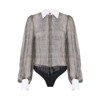 Elisabetta Franchi Damen, Blusen & Hemden, Schwarzk, LGr&ouml;&szlig;e