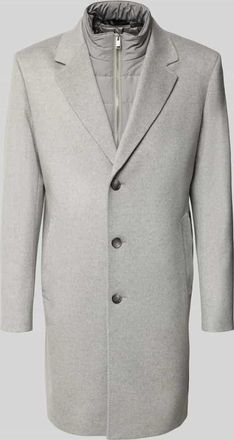 HUGO BOSS Mantel aus Wolle Kaschmir mit Steppeinsatz