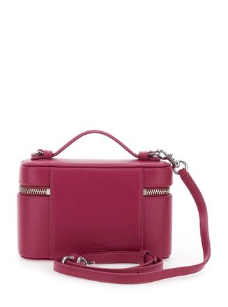 Marc Jacobs Womens Shoulder Bag The Vanity Pink Leather Split Cow