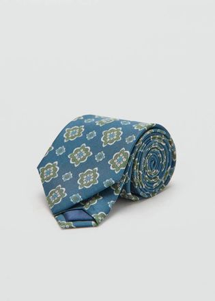 Mango Gemusterte Seidenkrawatte marineblau - Herren - Einheitsgr&ouml;&szlig;e - MANGO MAN
