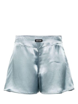Miu Miu short de pyjama en satin - Bleu