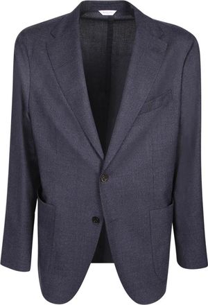 Boglioli Homme, Vestes, Bleu, Taille: 3XL Tissu hopsack. Coupe classique