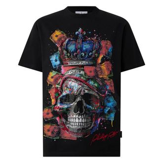 Philipp Plein Homme, Tops, Noir, Taille: XL T-Chemises