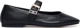 Tommy Hilfiger Ballerinas Buckle Leather Ballerina FW0FW09684 Schwarz