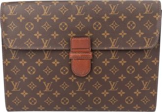 Louis Vuitton Crossbody Bags - Louis Vuitton Canvas Monogram Cartella Business Cl - Gr. unisize - in Braun - für Damen