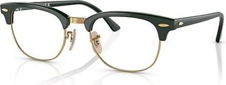 Ray-Ban Clubmaster Optics Schwarz Fassung Klar Glas Polarisiert 49-21