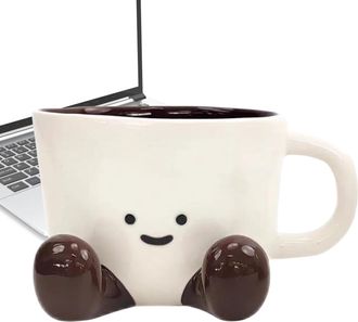 Generic Kaffeetasse aus Keramik, lustige Milchtasse mit F&uuml;&szlig;en | Keramik-Tasse, dekorativ, f&uuml;r Trinkliebhaber, Geschenk zum Valentinstag, Geburtstag, Party