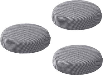 Pretyzoom 3 STK Runde Hockerabdeckung Esszimmerstuhlbezug Gesch&auml;ft Schwarze Stuhlkissen Untertasse K&uuml;chenstuhlbezug Klappst&uuml;hle F&uuml;r Den Au&szlig;enbereich Gie&szlig;en Ersa