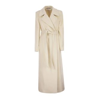 Tagliatore Femme, Manteaux, Beige, Taille: 36 FR Melody Long Wool-Cashmere Coat