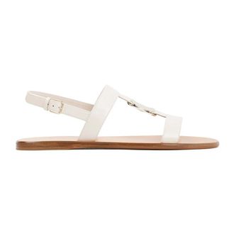 Ferragamo Sandalen - White Mascarpone Lamb Leather Vida Sandals - Gr. 5 - in Wei&szlig; - f&uuml;r Damen