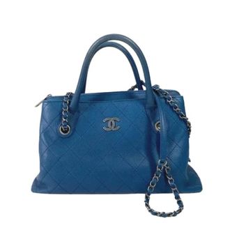 Chanel Sac &agrave; main vintage doccasion - Femme - Pre-owned - Bleu - Taille: ONE Size