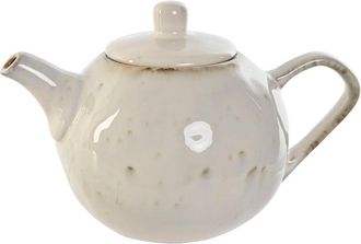 Item Dermatologie international Teekanne aus Steingut, Wei&szlig;, 850 ml, mit Deckel aus Keramik