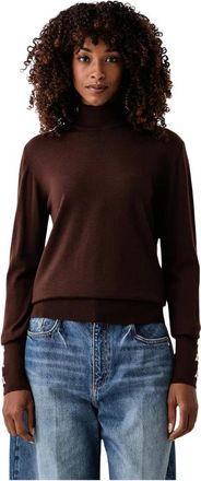 Patrizia Pepe Col roul&eacute; - Femme - Pulls - Brun - Taille: 42 FR