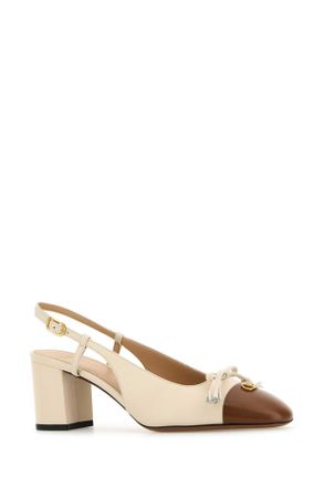 Valentino Garavani Womens Sand Leather Vlogo Signature Pumps Butterwhitetobacco Scarpe Con Tacco