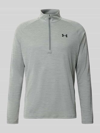 Under Armour Funktionsshirt mit Logo und Rei&szlig;verschluss