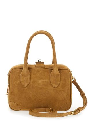 Golden Goose Womens Handbag Vita Beige Leather Cow Handbags Hand Bags