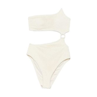 Karl Lagerfeld Femme, Maillots de bain, Beige, Taille: 40 FR Ring Crochet One-piece