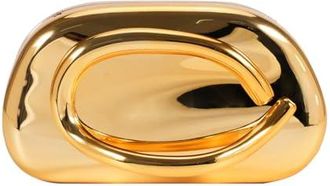 Philomena Sac &agrave; main en acrylique pour femme avec guidon en m&eacute;tal, sac &agrave; bandouli&egrave;re, f&ecirc;te de mariage, dor&eacute;, 7.48 x 2.36 x 4.13 inches