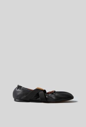 Claudie Pierlot Ballerines cuir caur dor&eacute;