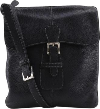 Loewe Sac bandouli&egrave;re en cuir doccasion - Homme - Pre-owned - Noir - Taille: ONE Size