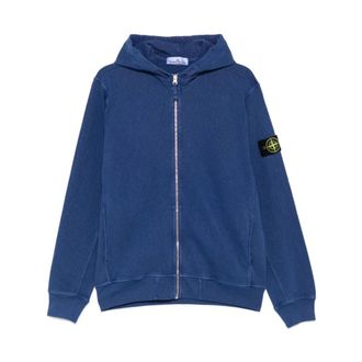 Stone Island Homme, Sweatshirts et sweats &agrave; capuche, Bleu, Taille: S Pulls Bleus pour Hommes