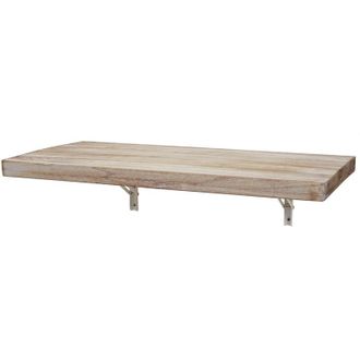 Mendler Mendler - Table murale HWC-H48, table pliante murale en bois massif - 100x50cm couleur naturelle