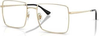 Ray-Ban Brix Optics Bio-based Hellgold Fassung Klar Glas Polarisiert 55-19