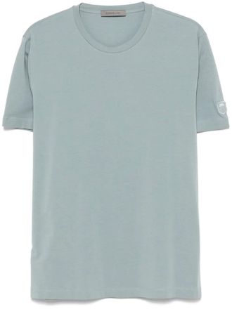 Corneliani t-shirt à logo brodé - Bleu