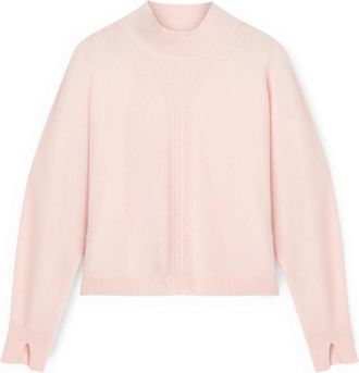 Motivi Femme, Pulls, Rose, Taille: 38 FR Pull en cachemire &agrave; col rond avec ajours