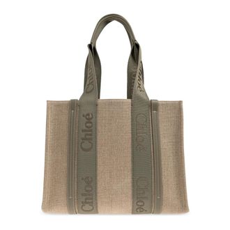 Chlo&eacute; Woody Medium Shopper Bag - - Bags - Damen - Beige - ONE SIZE
