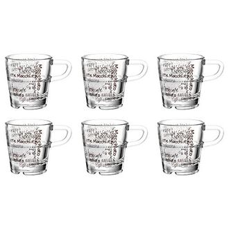 Leonardo 023995 Espressotasse Senso Cafe 6er Set, Glas, 70 milliliters
