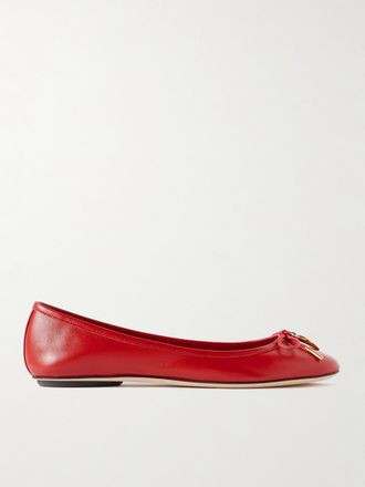 Chloé Iris Ballerinas Aus Leder Mit Verzierungen - Rot