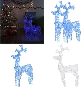 vidaXL Rentiere Weihnachtsdekoration 2 Stk. 60x16x100 cm Acryl - Rentier Weihnachtsdekoration - Rentier Weihnachtsdekorationen - Home & Living