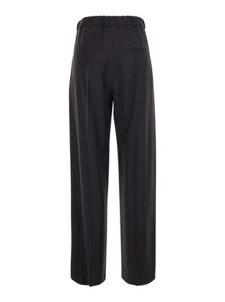 Tela Womens Pants Fox Brown Fabric Trousers