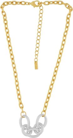 Dansk Copenhagen Geometrische 2-Ton-Link-Halskette - - Accessories - Damen - Gelb - ONE SIZE