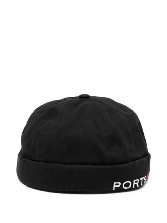 Ports V casquette &agrave; logo brod&eacute; - Noir