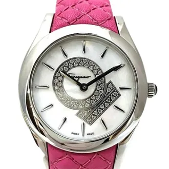 Ferragamo Montre Perle doccasion - Femme - Pre-owned - Rose - Taille: ONE Size