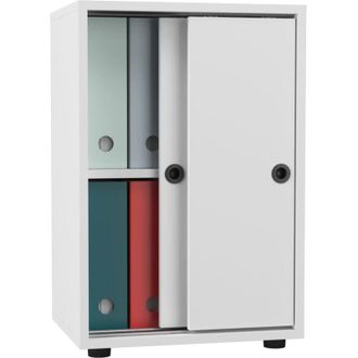 ebuy24 Ulas2ST B&uuml;roschrank 2 T&uuml;ren wei&szlig;