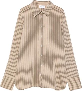 Marella Femme, Blouses et Chemises, Brun, Taille: 38 FR Camicia Folk a righe