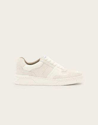AllSaints Vix - Leder-Sneaker in Wei&szlig; mit Logo