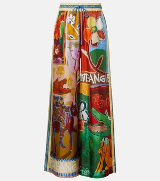 Alemais Al&eacute;mais Hose Mlak aus Seiden-Twill