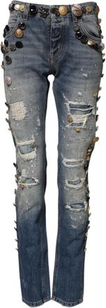 Dolce & Gabbana Femme, Jeans, Bleu, Taille: 34 FR Jean Skinny en Denim