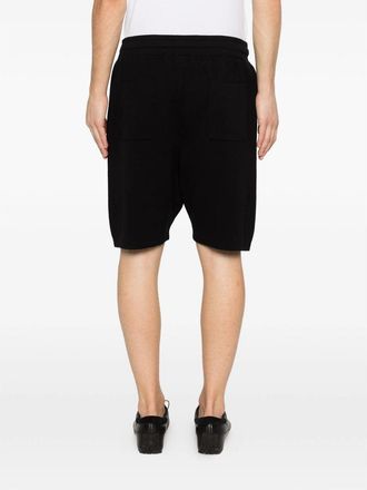 Scaglione Cotton Drawstring Shorts - Black